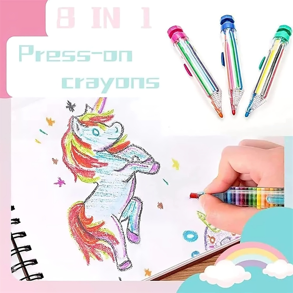 8-color pen in 1 – Instant creative drawing (x2) – MINOPIA